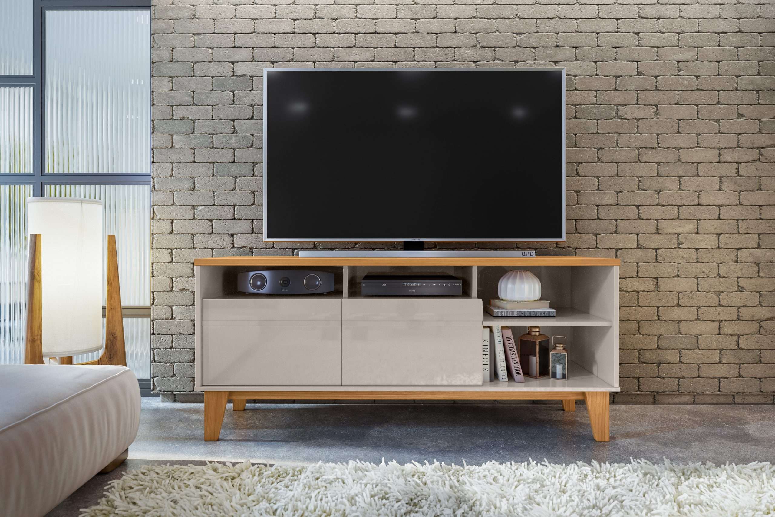 RACK TAURUS CON 2 PUERTAS PEAL OFF WHITE/TAUARI - Cosas de Casa